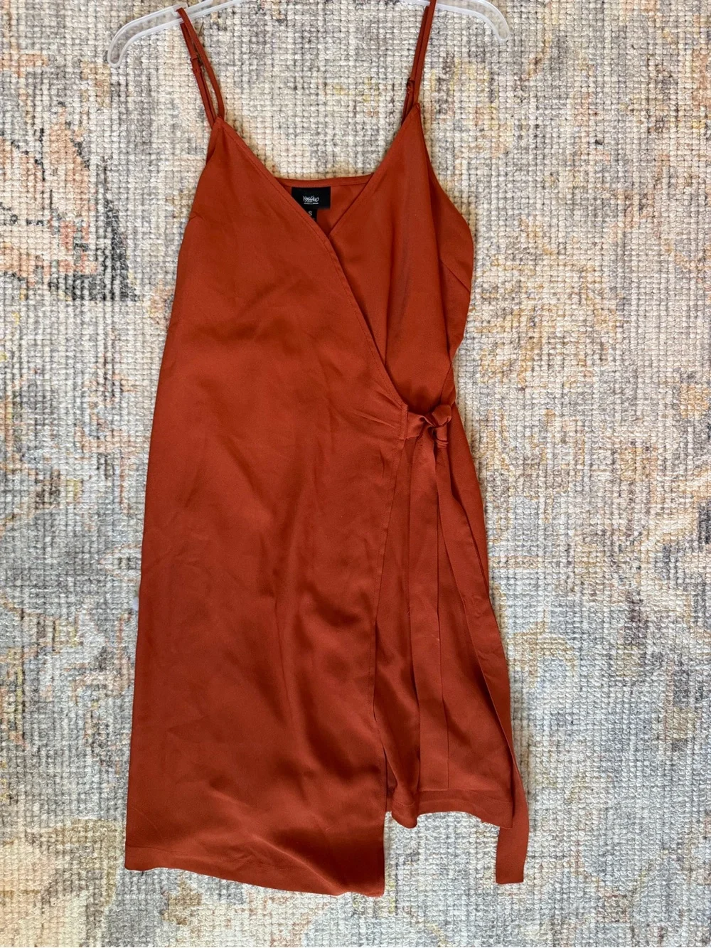 Dresses | Rust Wrap Midi Dress | Poshmark